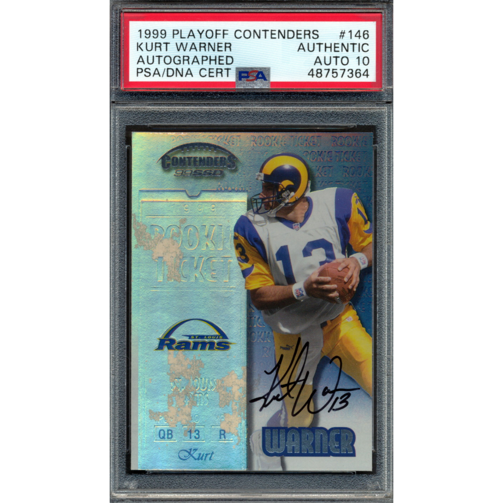 Kurt Warner Signed 1999 Playoff Contenders SSD #146 Autograph RC (PSA ...