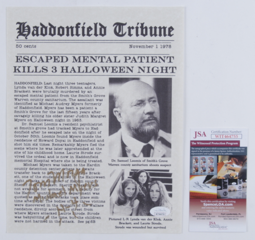 Tom Morga Signed "Halloween 4" 8x10 Photo Inscribed "Michael Myers ...