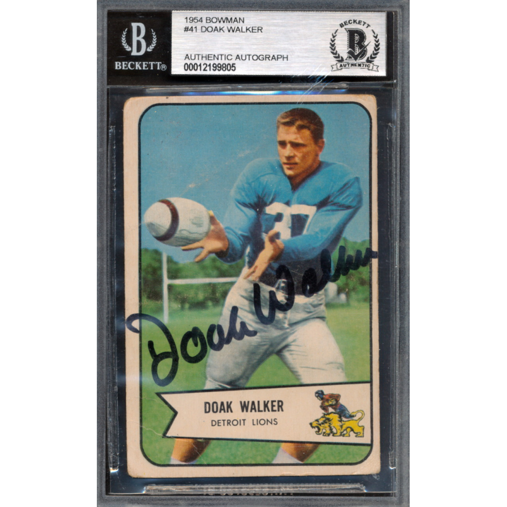 Doak Walker Signed 1954 Bowman #41 (BGS Encapsulated) | Pristine Auction
