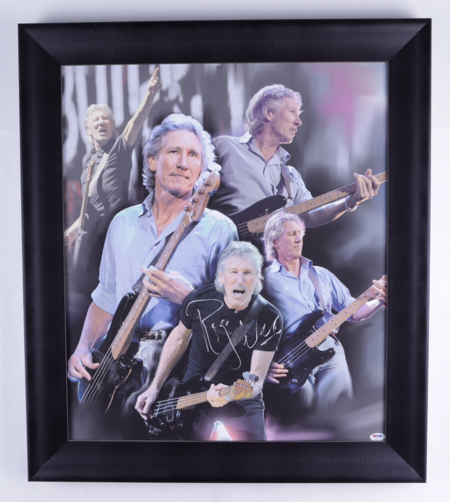 Roger Waters Signed 25x29 Custom Framed Canvas Display (PSA Hologram ...