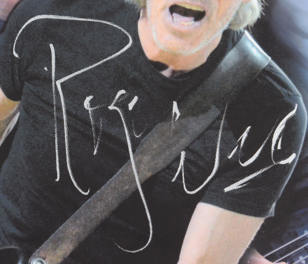 Roger Waters Signed 25x29 Custom Framed Canvas Display (PSA Hologram ...