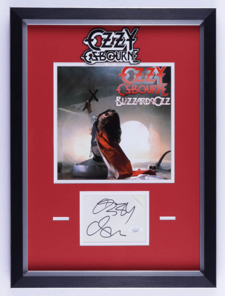 Ozzy Osbourne Signed 14x19 Custom Framed Cut Display (JSA COA ...