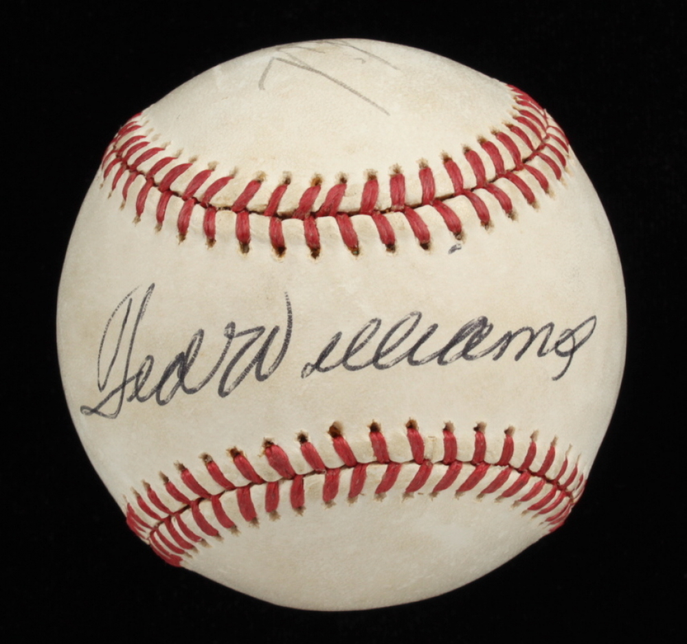 Ted Williams & Carlton Fisk Signed OL Baseball (Beckett LOA) (See ...