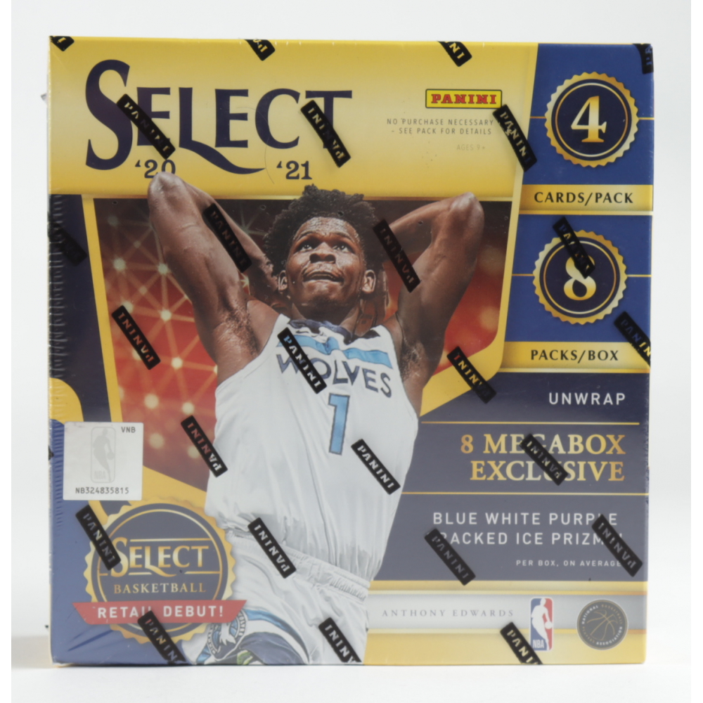 2020-21 Panini Select NBA Basketball Trading Cards Mega Box With (8 ...