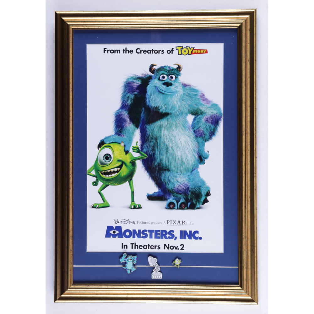 Disney Pixar "Monsters, Inc." 15x23 Custom Framed Poster with Pixar ...