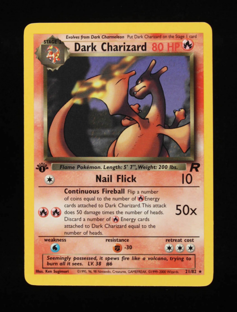 Dark Charizard 2000 Pokemon Team Rocket First Edition #21 | Barnebys