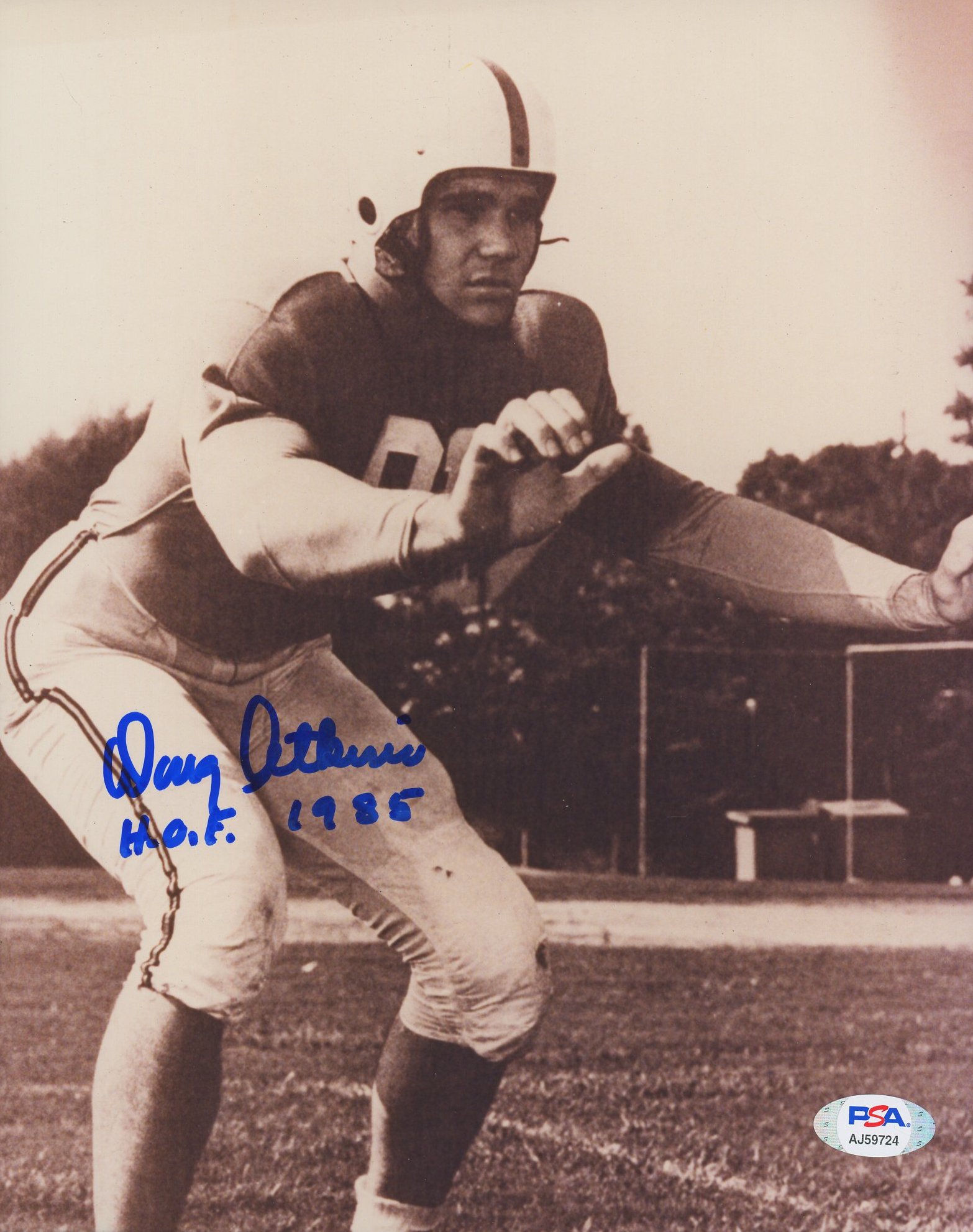 Doug Atkins Signed Bears 8x10 Photo Inscribed "H.O.F. 1985" (PSA COA ...