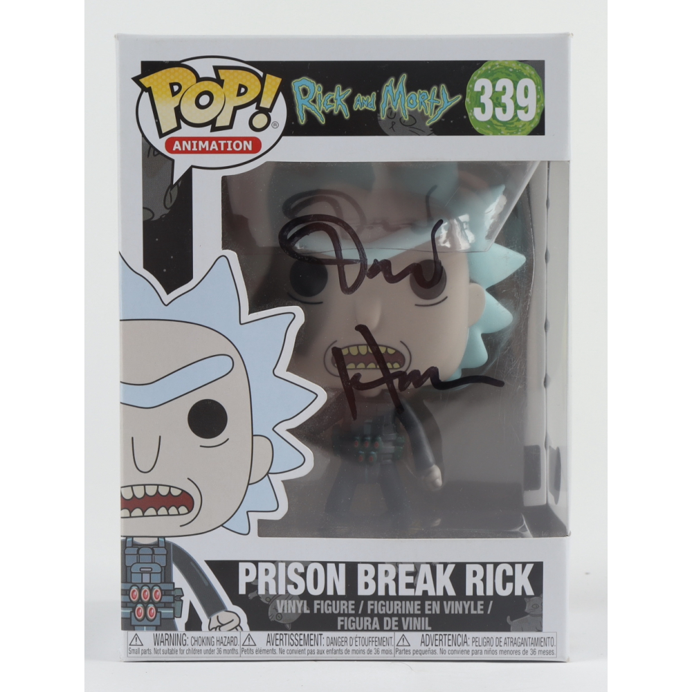 Dan Harmon Signed "Rick and Morty" #339 Prison Break Rick Funko Pop Vinyl Figure (Beckett COA ...