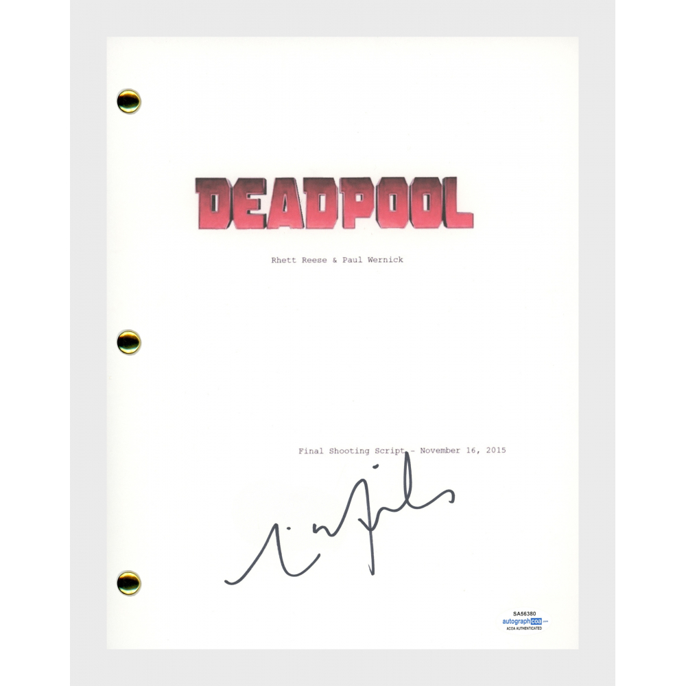 Tim Miller Signed "Deadpool" Movie Script (AutographCOA COA) | Pristine ...