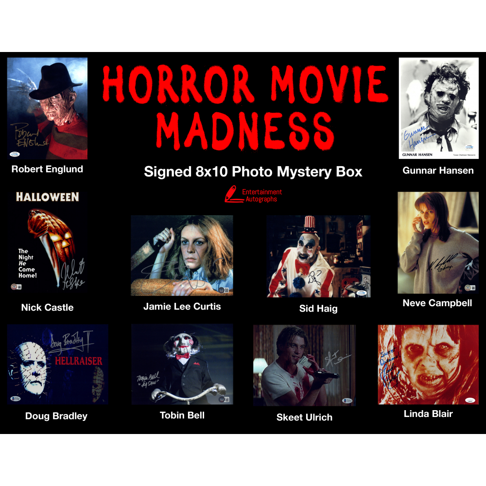 Entertainment Autographs Horror Movie Madness Signed 8x10 Photo Mystery ...