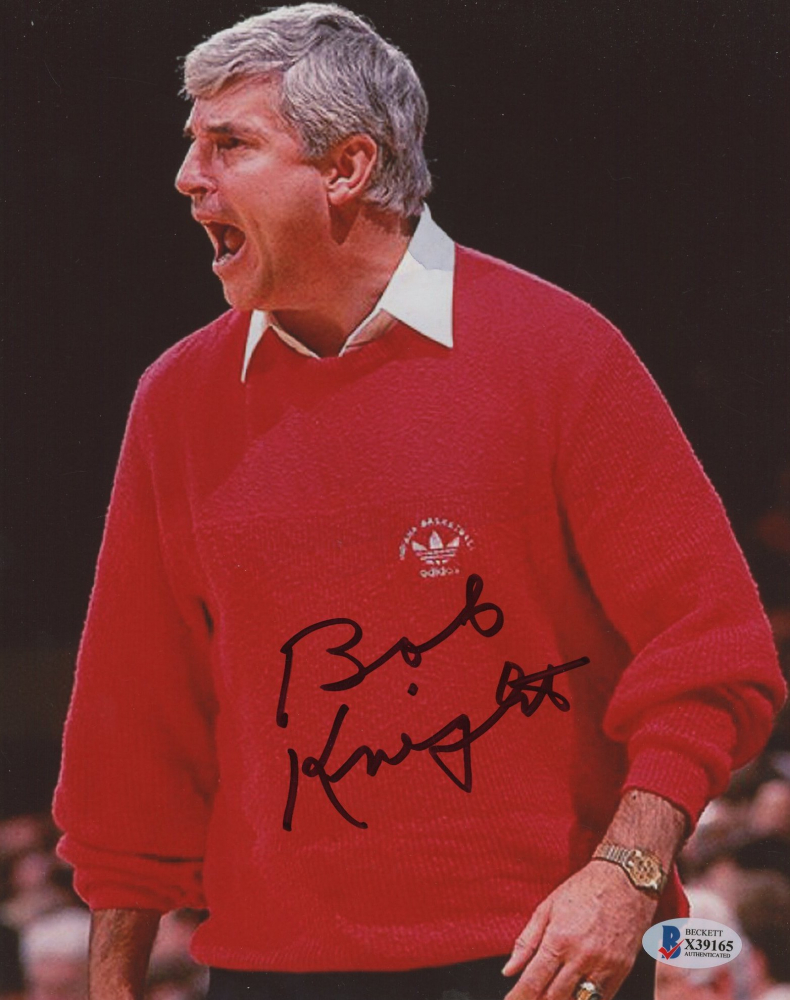 Bob Knight Signed Indiana Hoosiers 8x10 Photo (Beckett COA) | Pristine ...