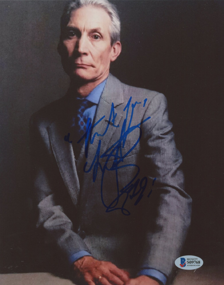 Charlie Watts Signed 8x10 Photo Inscribed "Thank You" (Beckett COA ...