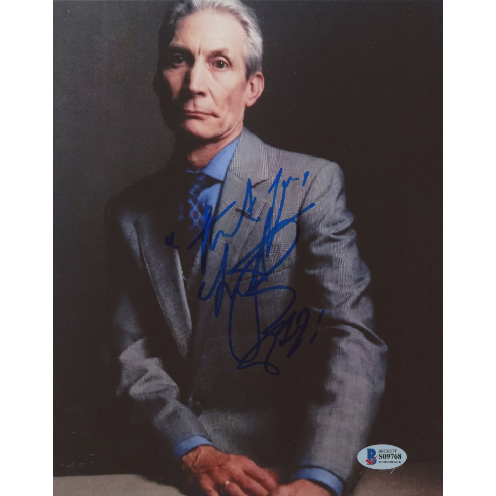 Charlie Watts Signed 8x10 Photo Inscribed "Thank You" (Beckett COA ...