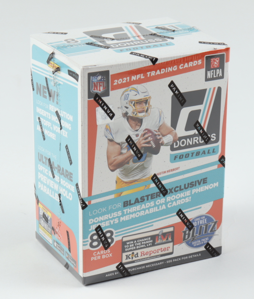 2021 Panini Donruss Football Blaster Box with (11) Packs | Pristine Auction