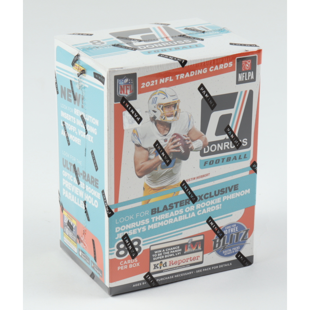 2021 Panini Donruss Football Blaster Box with (11) Packs | Pristine Auction