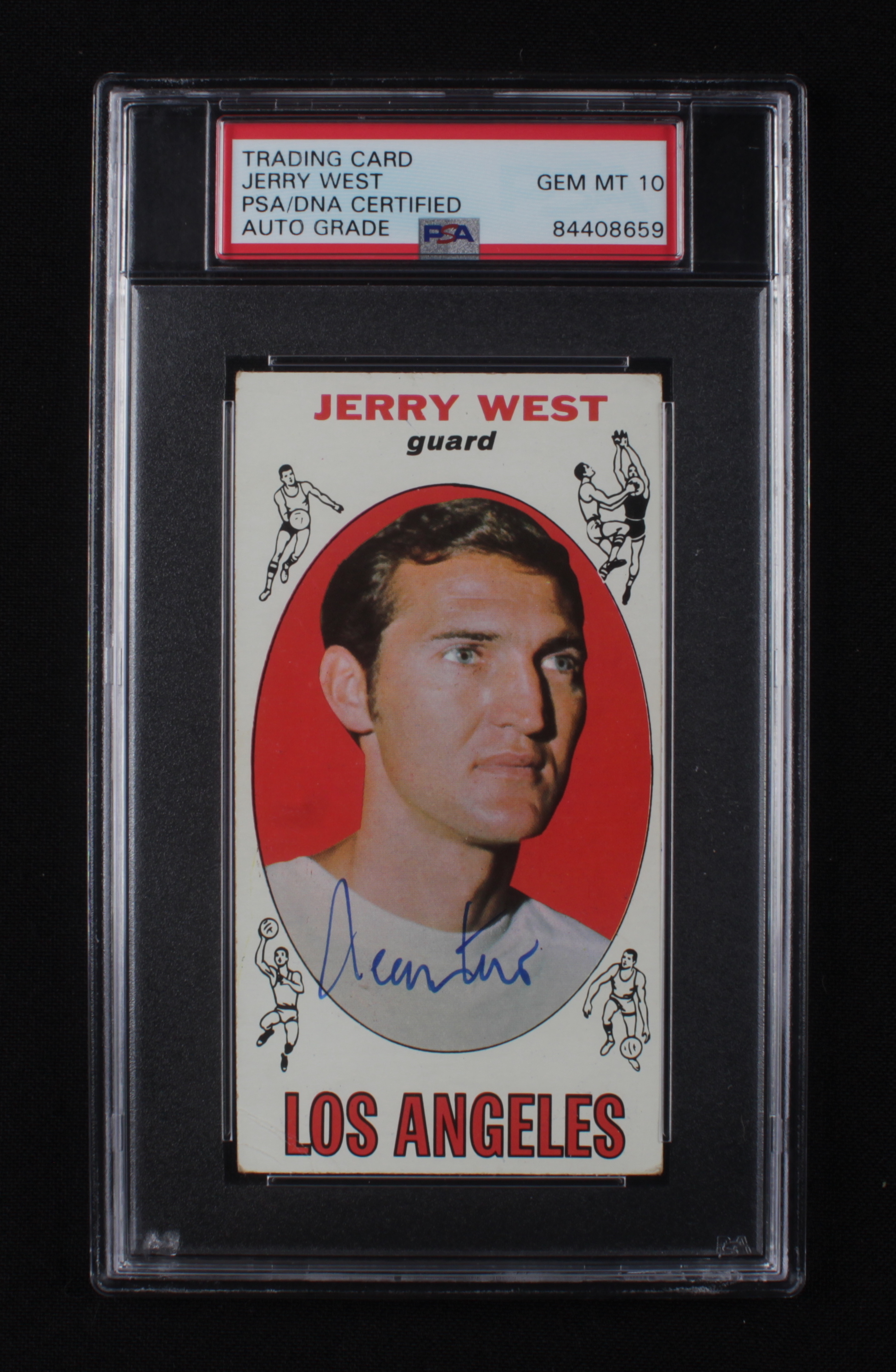Jerry West Signed 1969-70 Topps #90 Basketball Card Inscribed "HOF 1980 ...