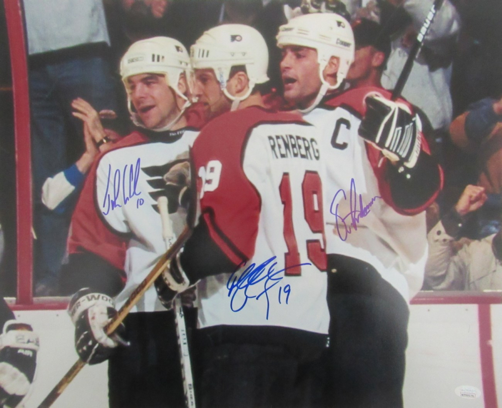 Eric Lindros, John LeClair & Mikael Renberg Signed Flyers "Legion of ...