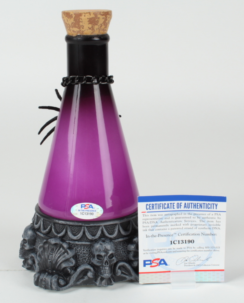 Lisa Loring Signed Spooky Potion Bottle Inscribed "Wednesday Addams ...