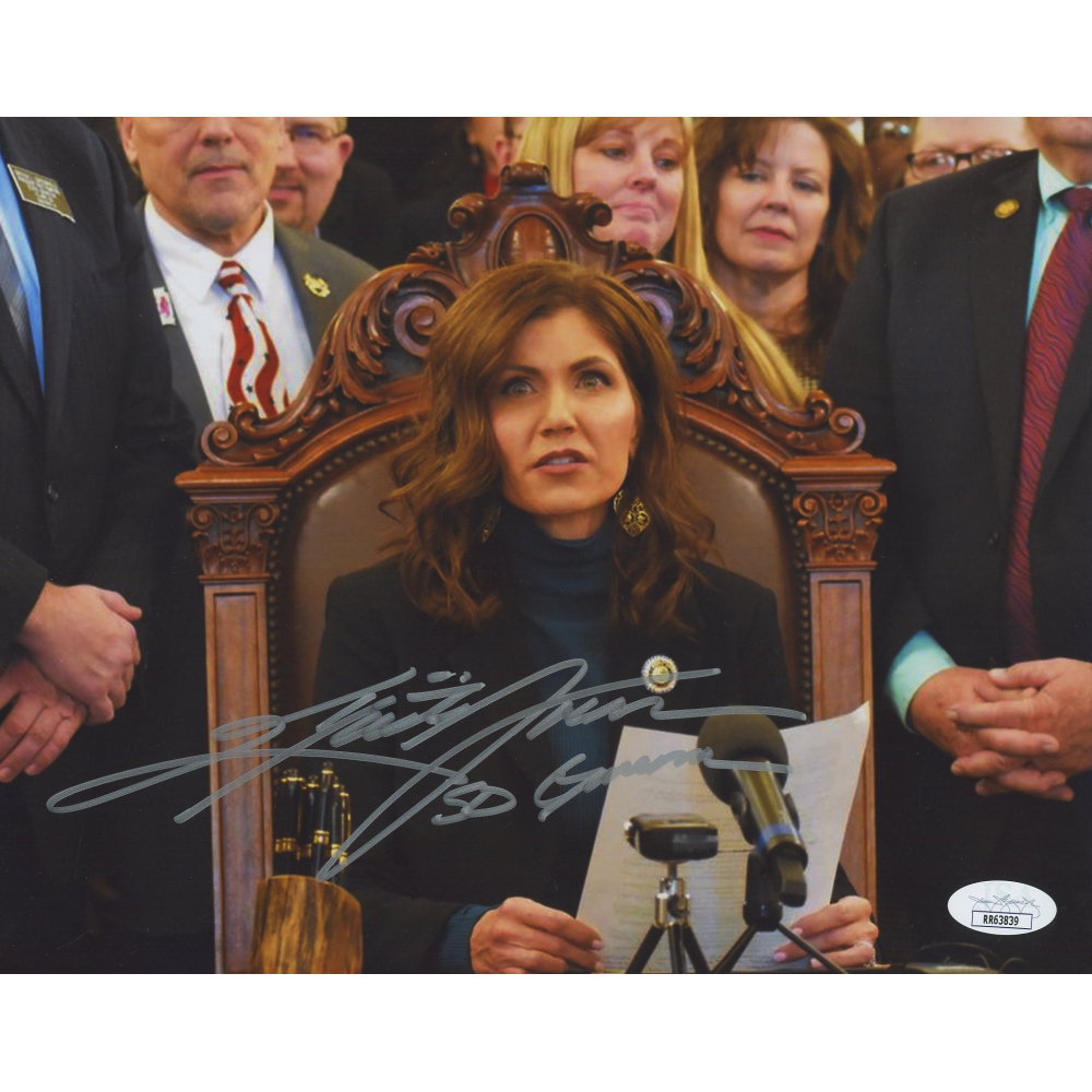 Kristi Noem Signed 8x10 Photo Inscribed "SD Governor" (JSA) | Pristine ...
