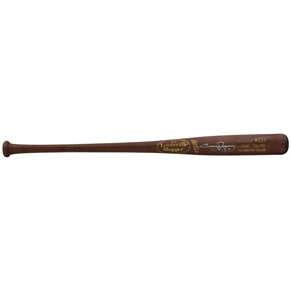 Jimmy Rollins Signed Game-Used Louisville Slugger Player Model R225 ...