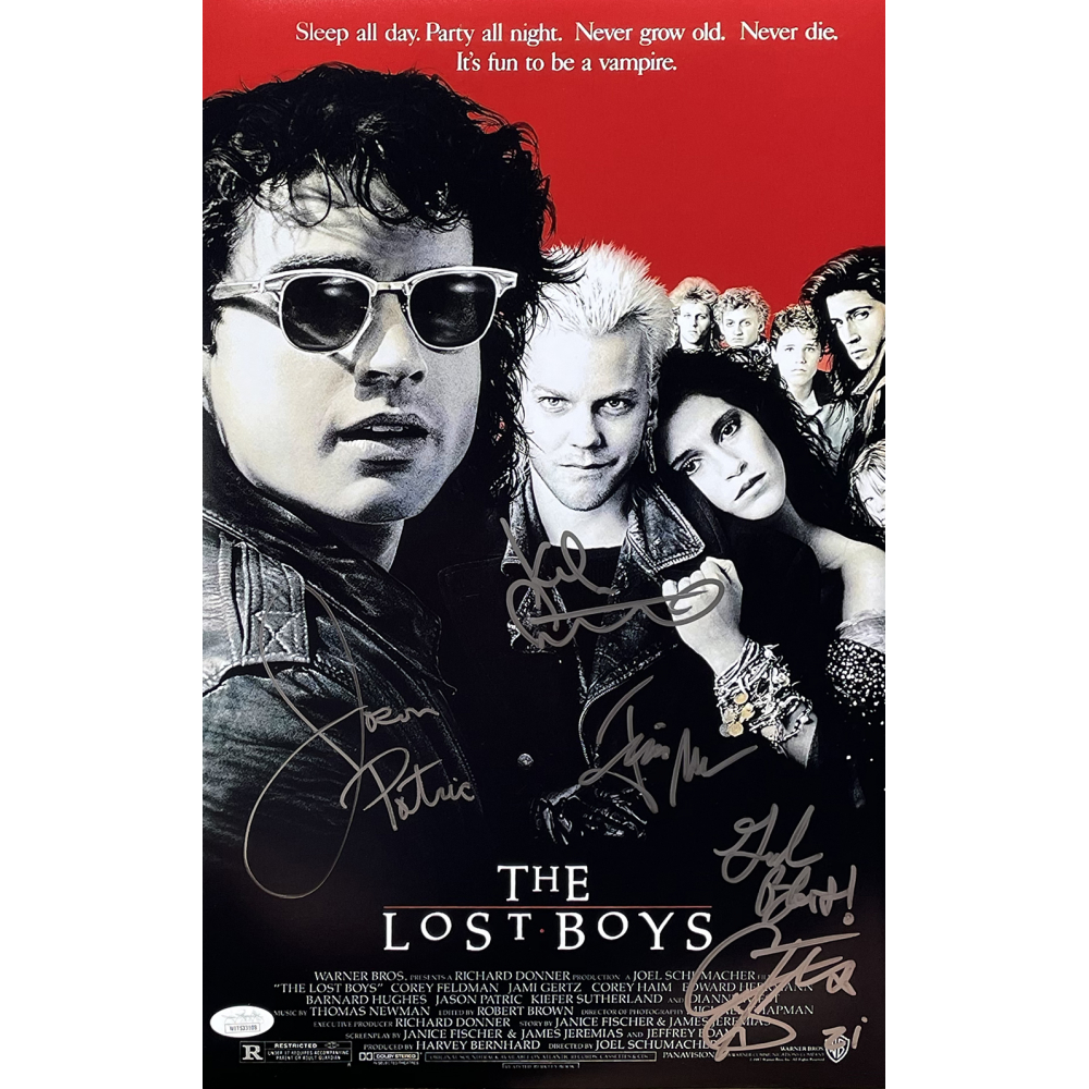 "The Lost Boys" 11x14 Photo Signed by (4) with Keifer Sutherland, Corey ...