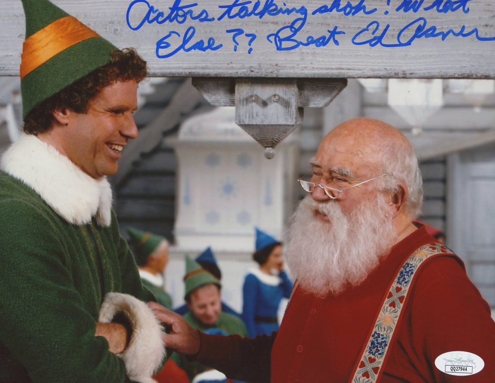 Ed Asner Signed "Elf" 8x10 Photo Inscribed "Actors Talking Ahoh! What ...