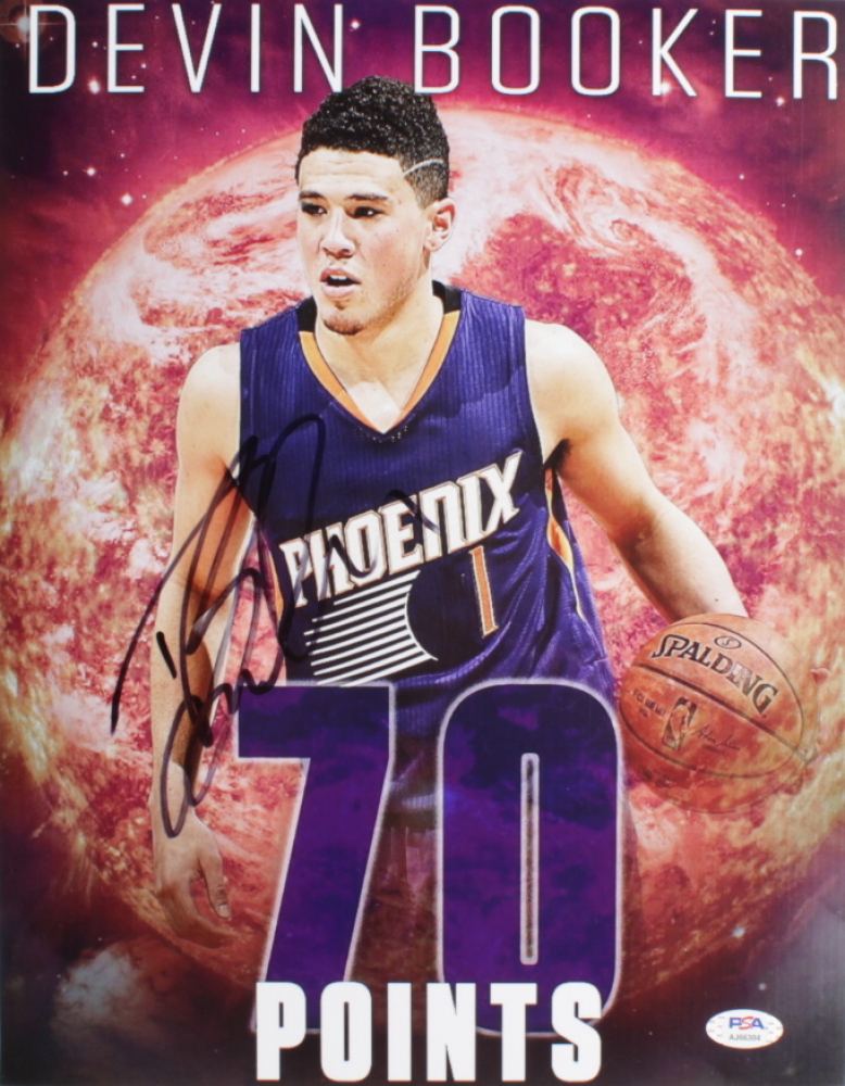 Devin Booker Signed Suns 11x14 Photo (PSA) | Pristine Auction