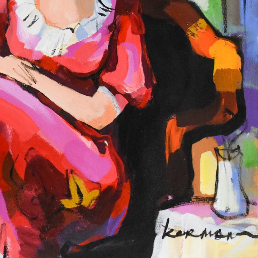 Michael Kerman Signed 31x23 Original Acrylic Painting on Canvas (PA LOA ...