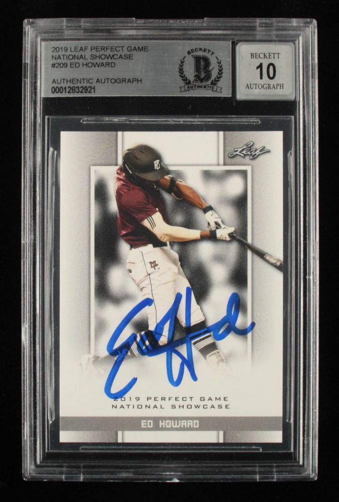 Ed Howard Signed 2018 Leaf Perfect Game National Showcase #209 (BGS ...