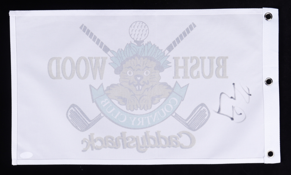 Chevy Chase Signed "Caddyshack" Bushwood Country Club Pin Flag (JSA ...
