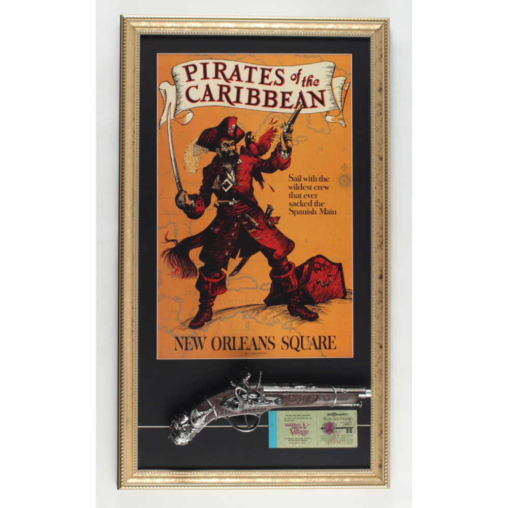 Walt Disneyland's Pirates of the Caribbean 15x26 Custom Framed Print ...