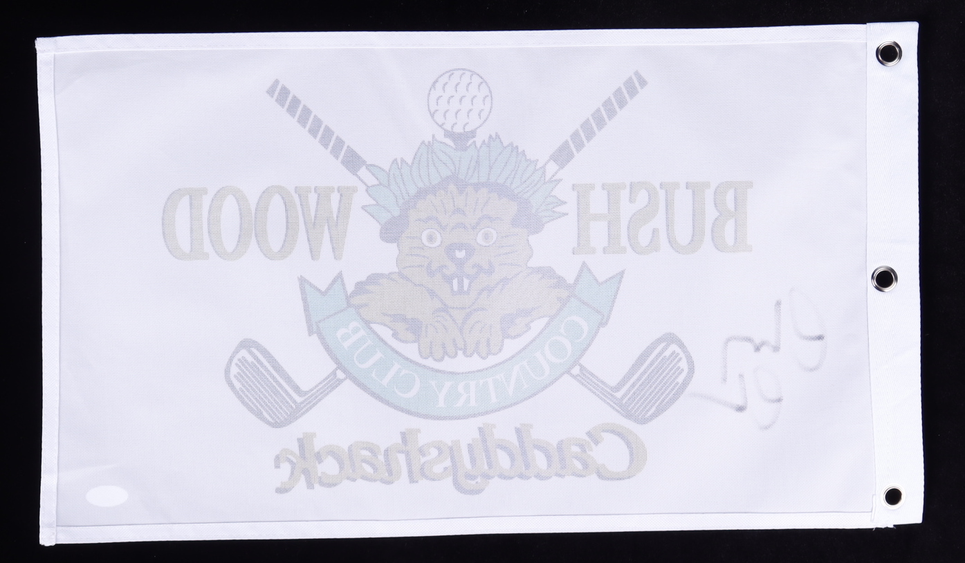 Chevy Chase Signed "Caddyshack" Bushwood Country Club Pin Flag (JSA COA ...