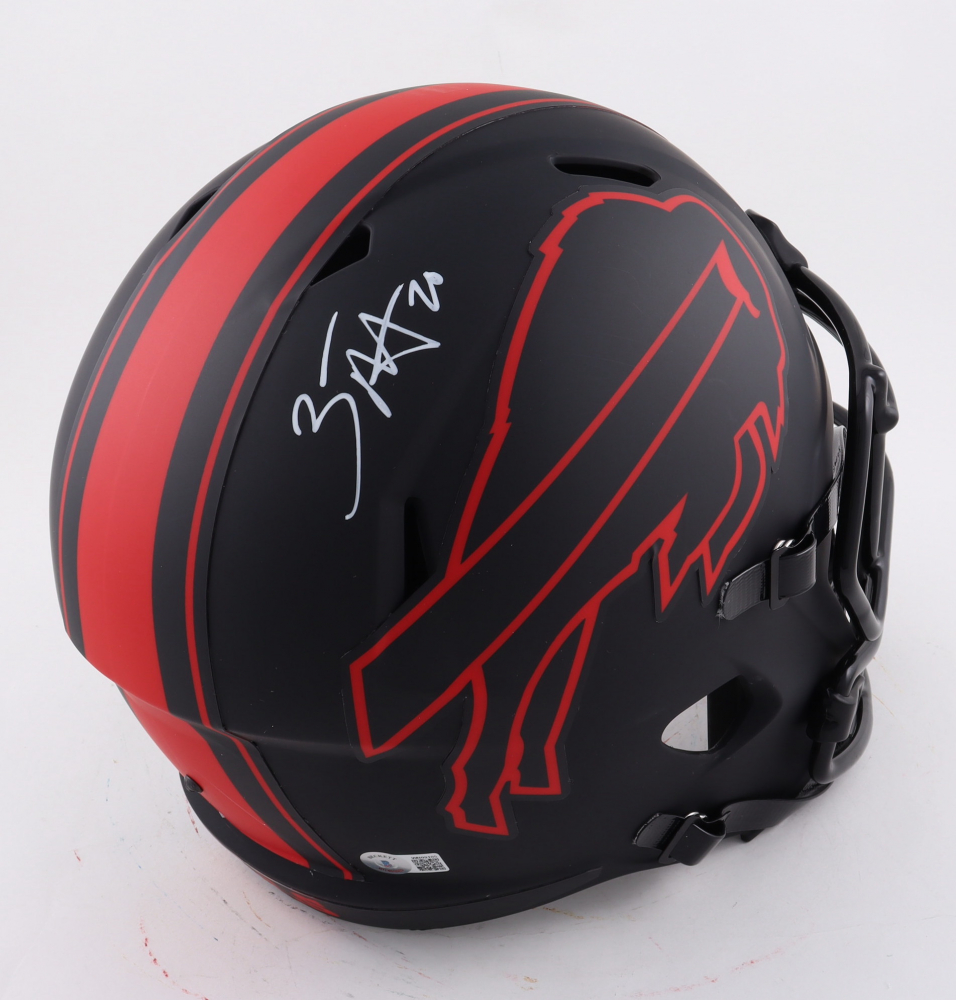 Zack Moss Signed Bills Full-Size Eclipse Alternate Speed Helmet ...