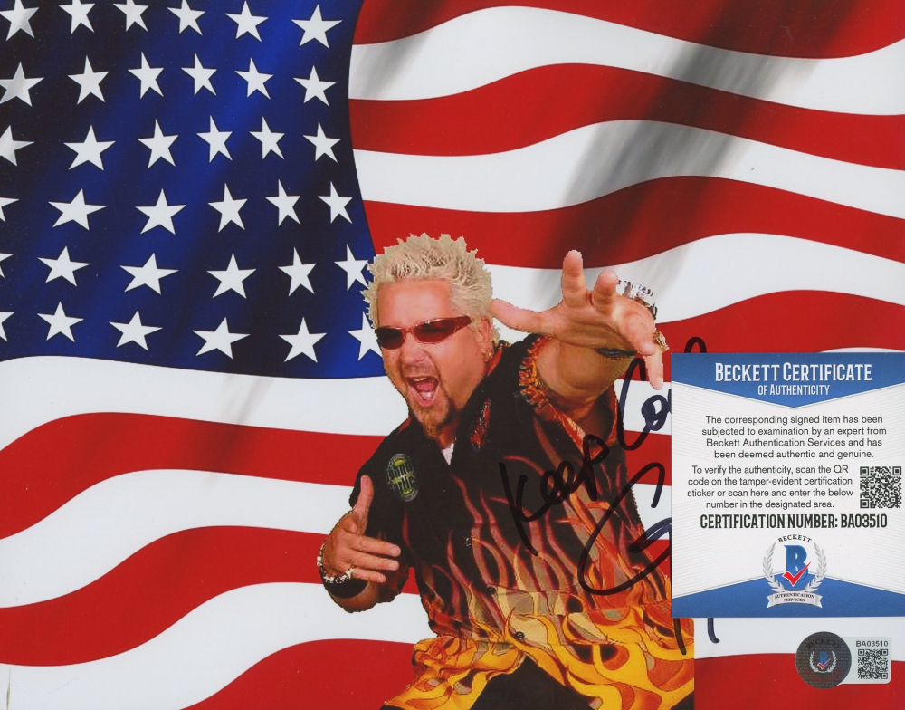 Guy Fieri Signed 8x10 Photo Inscribed "Keep Cookin" (Beckett COA ...