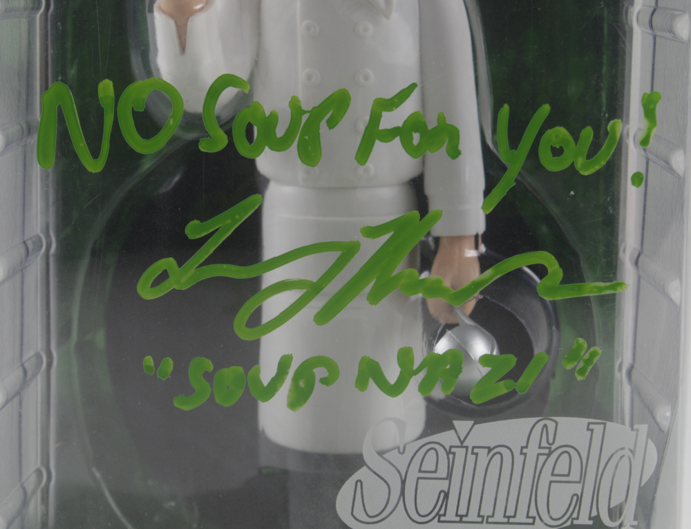 Larry Thomas Signed "Seinfeld" Soup Nazi Vinyl Idolz Figure Inscribed ...