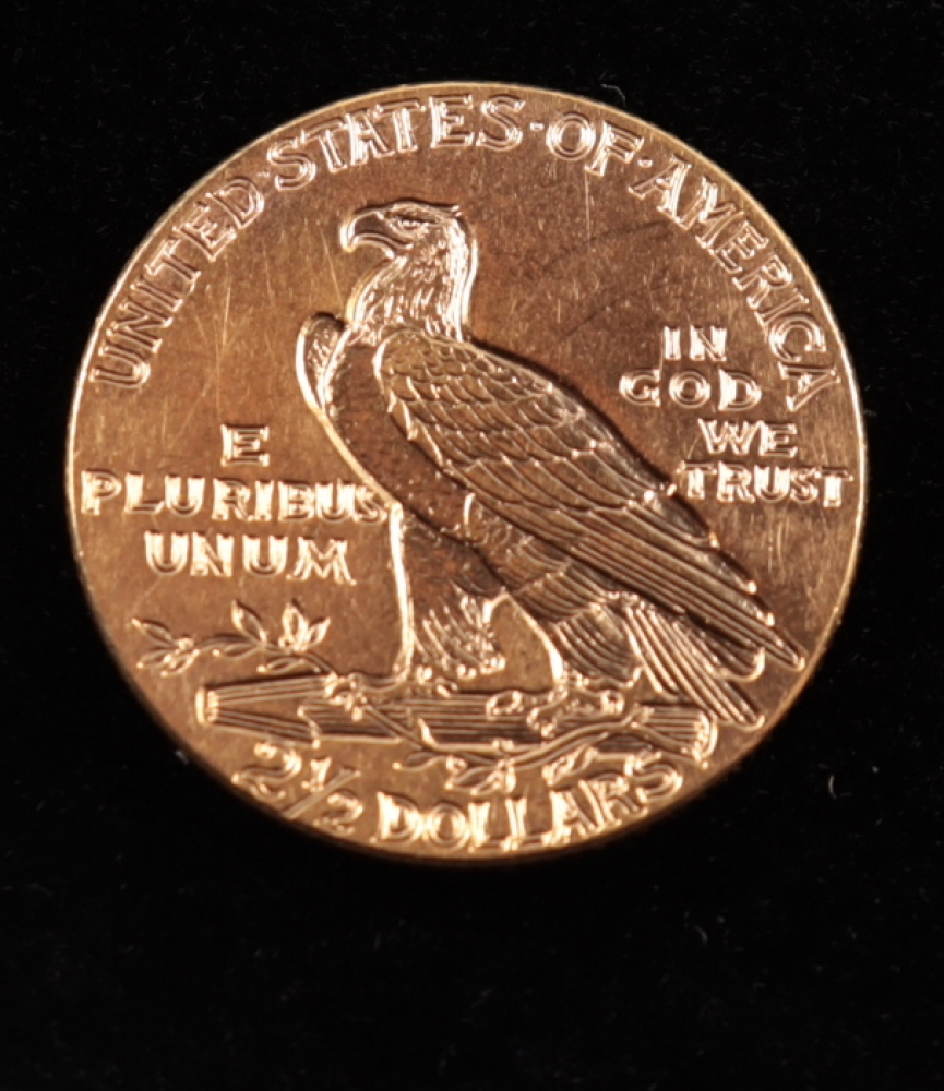 1926 $2.50 Indian Head Quarter Eagle Gold Coin | Pristine Auction