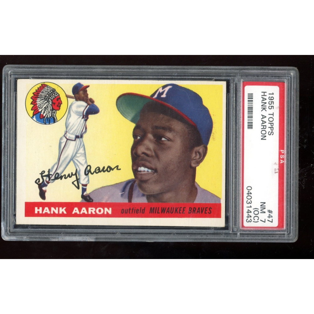 Hank Aaron 1955 Topps #47 (PSA 7) (OC) | Pristine Auction