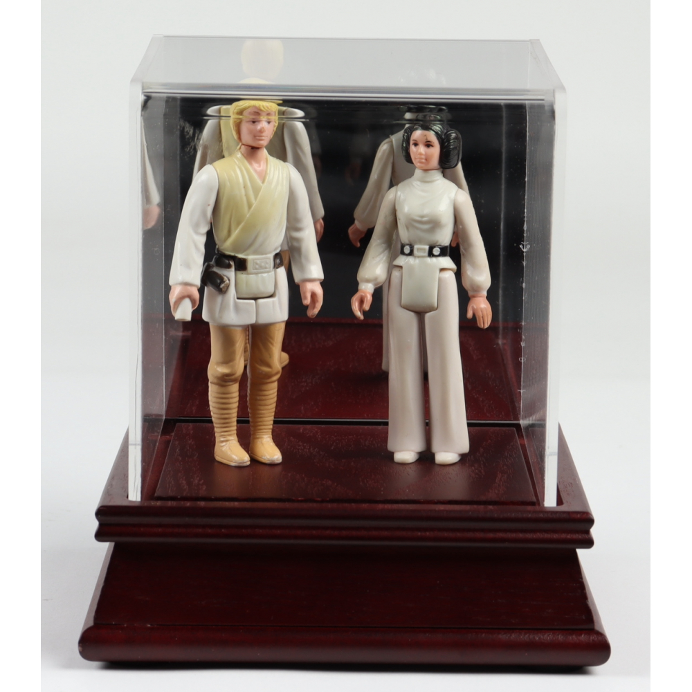 Original 1977 "Star Wars" Action Figure Set with Wooden Display Case ...