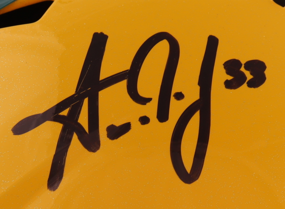 Aaron Jones Signed Packers Full-Size Speed Helmet (Beckett Hologram ...