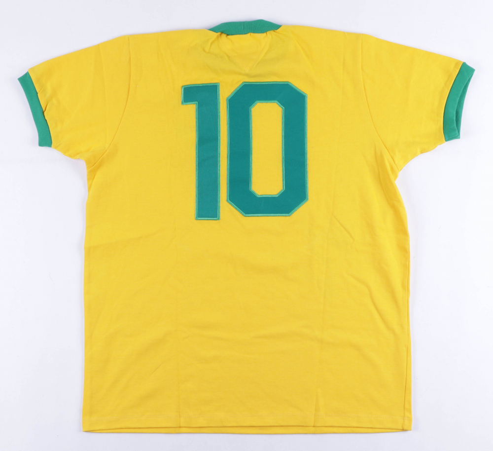 1970 Team Brazil Jersey Signed By (4) With Pele, Gerson, Jairzinho ...