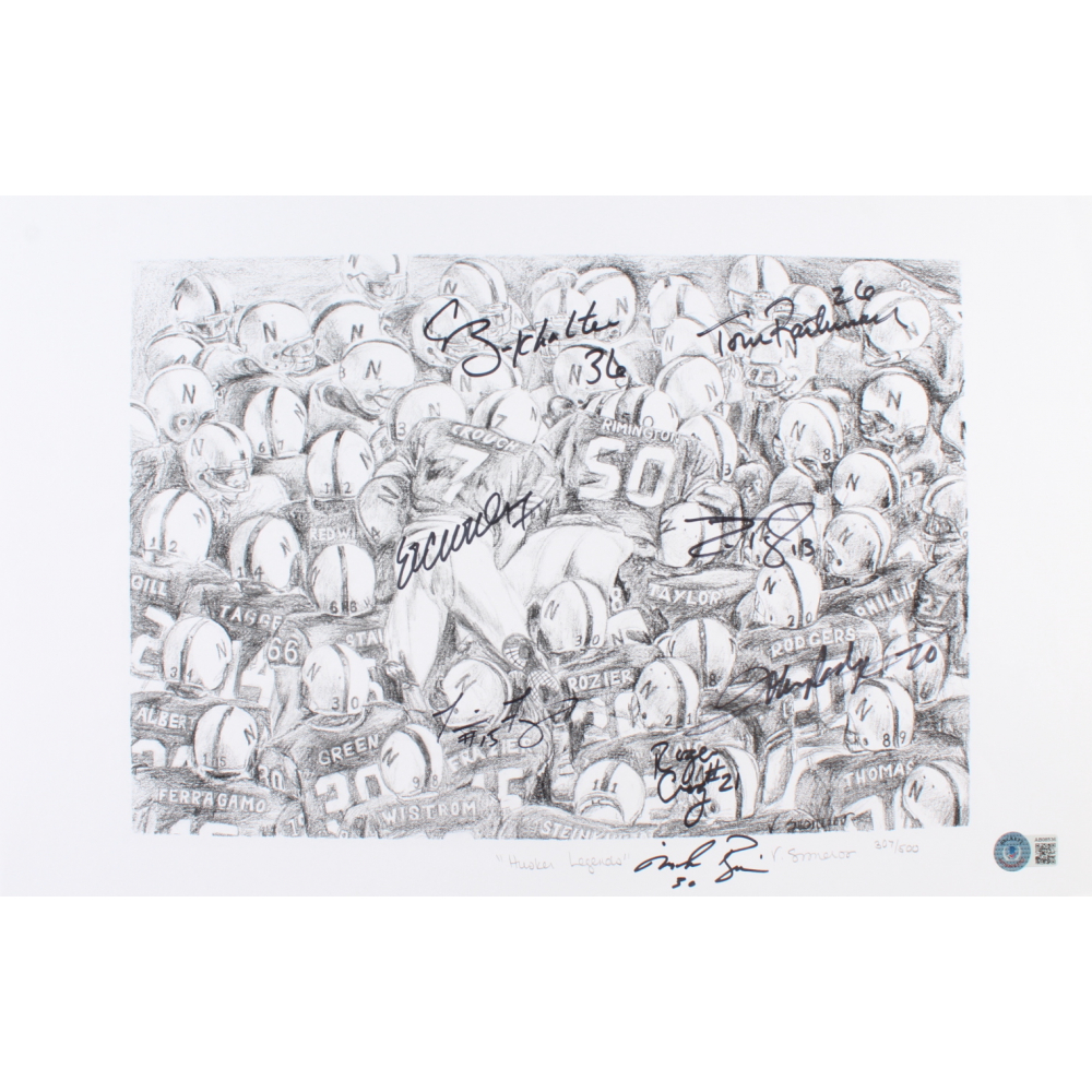 "Husker Legends" 11x17 LE Lithograph Signed By (8) with Eric Crouch ...