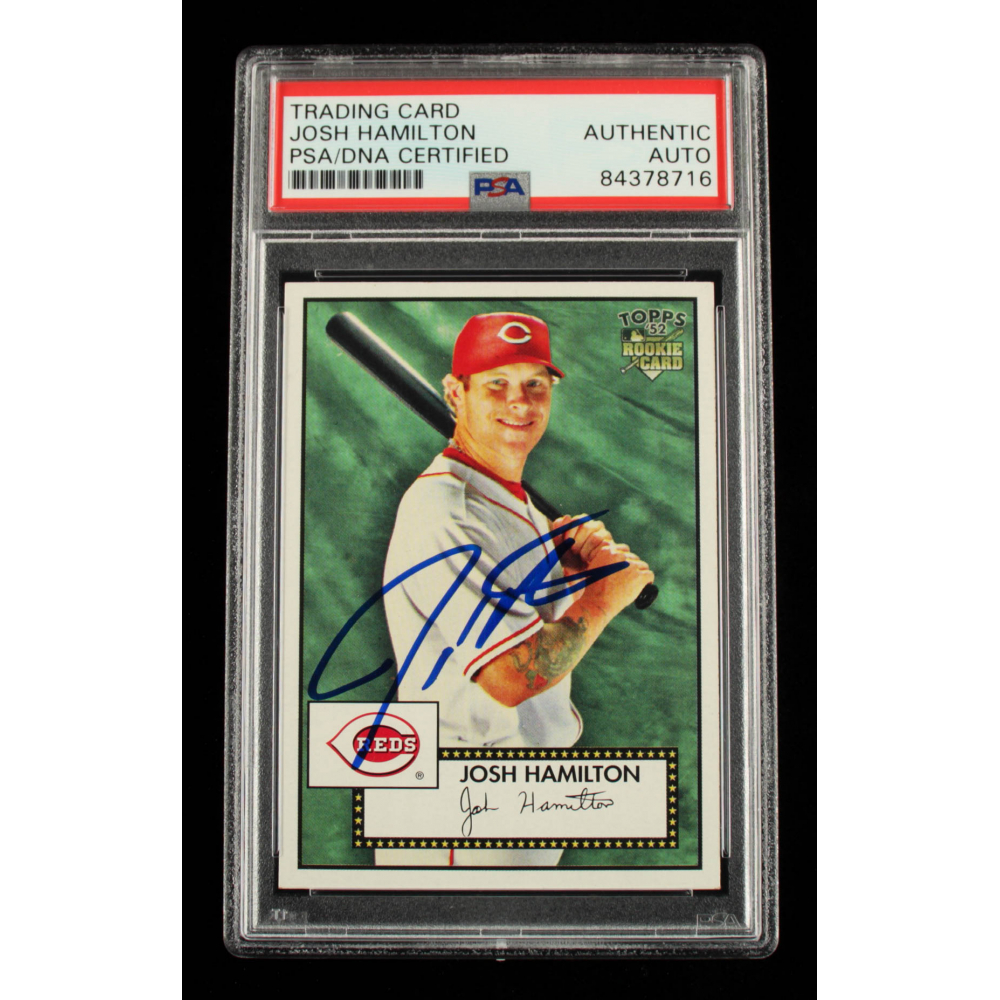 Josh Hamilton Signed 2007 Topps '52 #85 RC (PSA Encapsulated ...