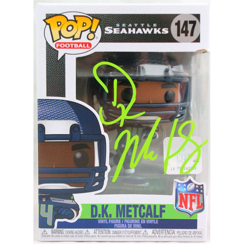 DK Metcalf Signed Seahawks #147 Funko Pop! Vinyl Figure (Beckett ...