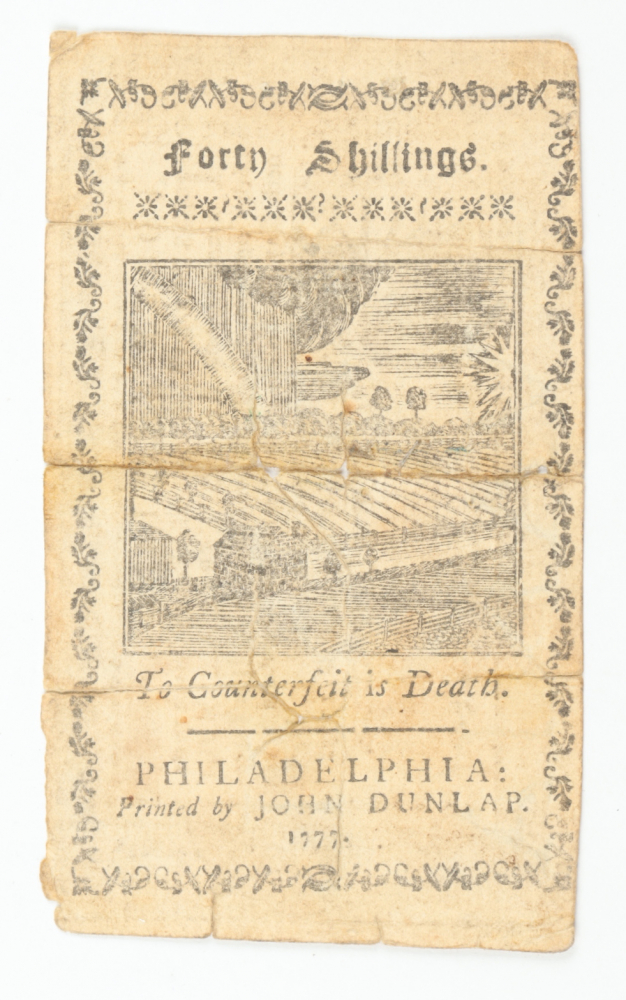 1777 40s. Forty Shillings - Pennsylvania - Colonial Currency Note ...