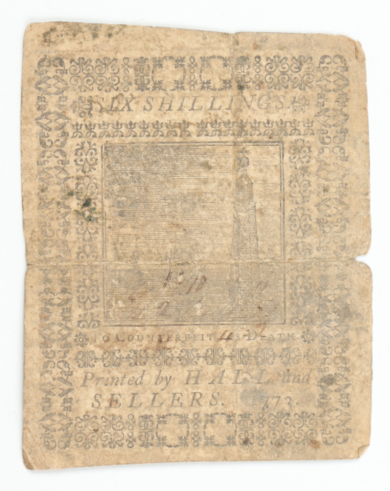 1773 6s. Six Shillings - Pennsylvania - Colonial Currency Note ...