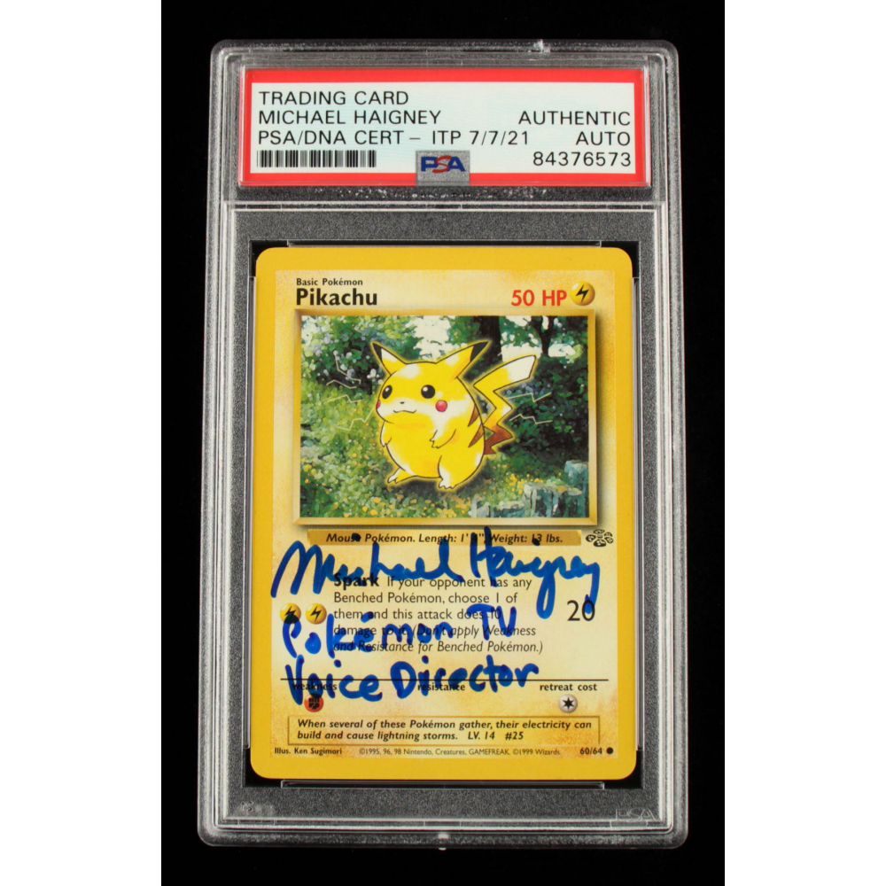 Michael Haigney Signed 1999 Pokemon Jungle Unlimited #60 Pikachu ...
