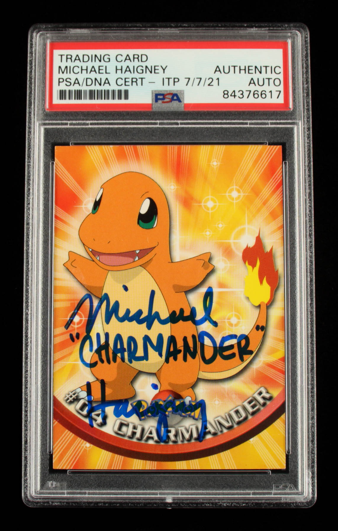 Michael Haigney Signed 1999 Pokemon TV Animation Series 1 #4 Charmander ...