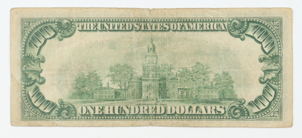1929 $100 One-Hundred Dollars U.S. National Currency Bank Note with Brown Seal - The Federal ...