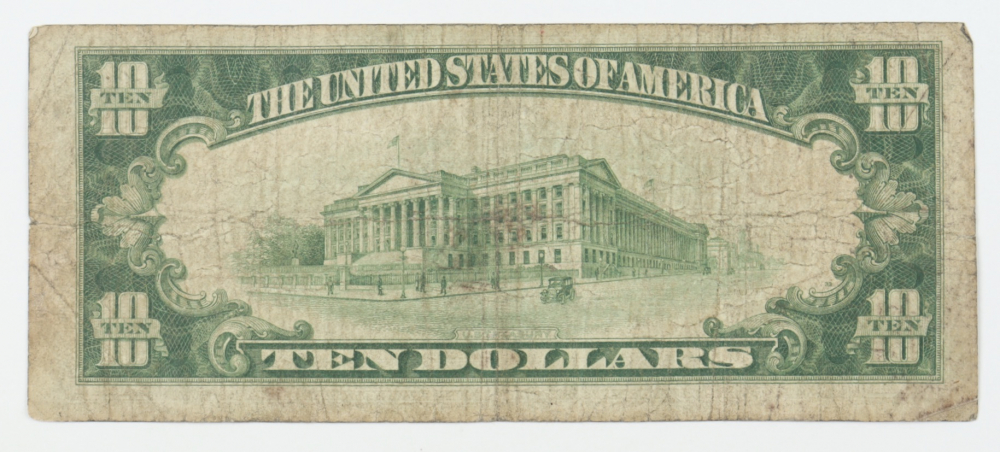 1928 $10 Ten-Dollars U.S. Gold Certificate Bank Note | Pristine Auction