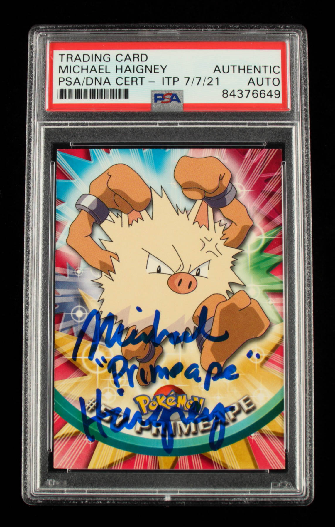 Michael Haigney Signed 1999 Pokemon TV Animation Series 1 #57 Primeape ...